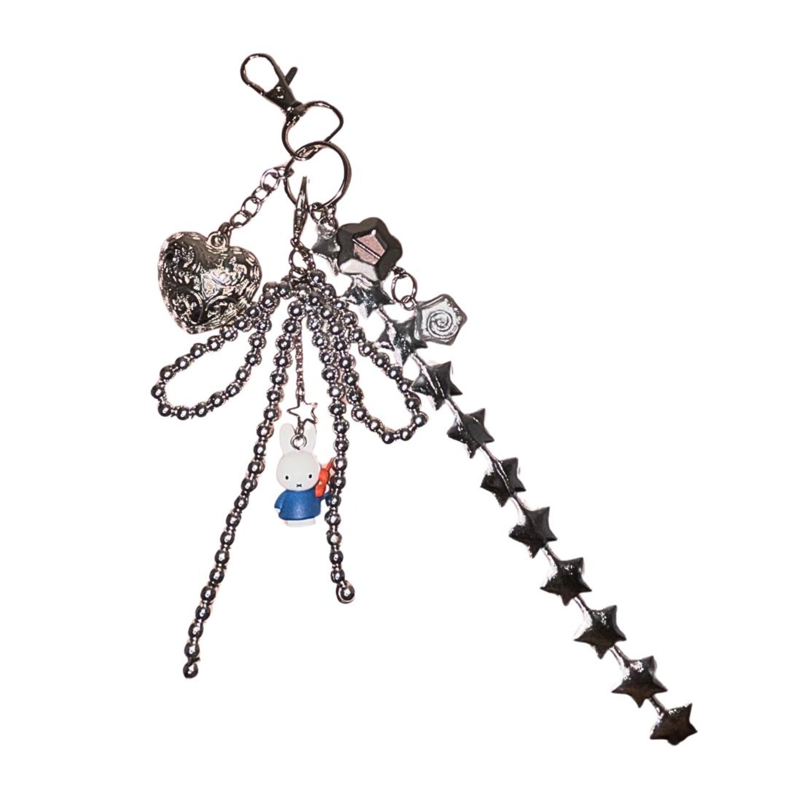 Silver and Miffy Purse Junk-keychain: Maximalist Keychain Purse Charm W ...