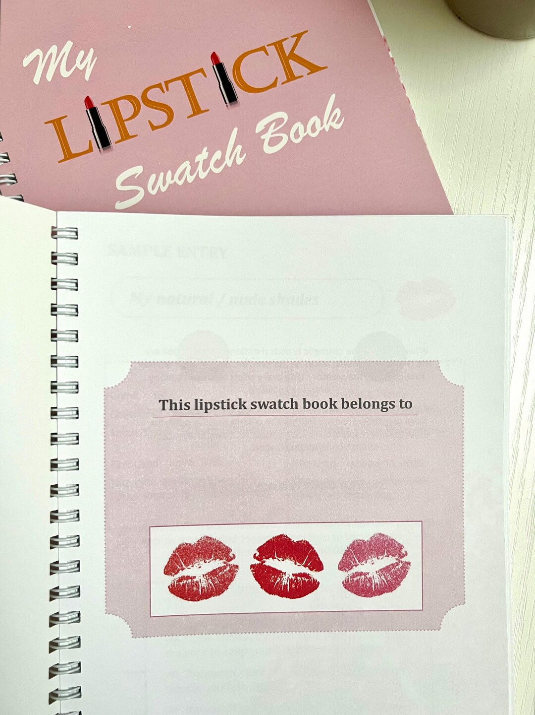 My Lipstick Swatch Book - Etsy