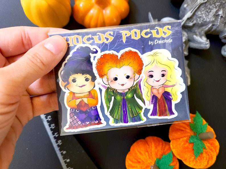 Tiny Hocus Pocus Glossy Vinyl Sticker Set Three Stickers - Etsy