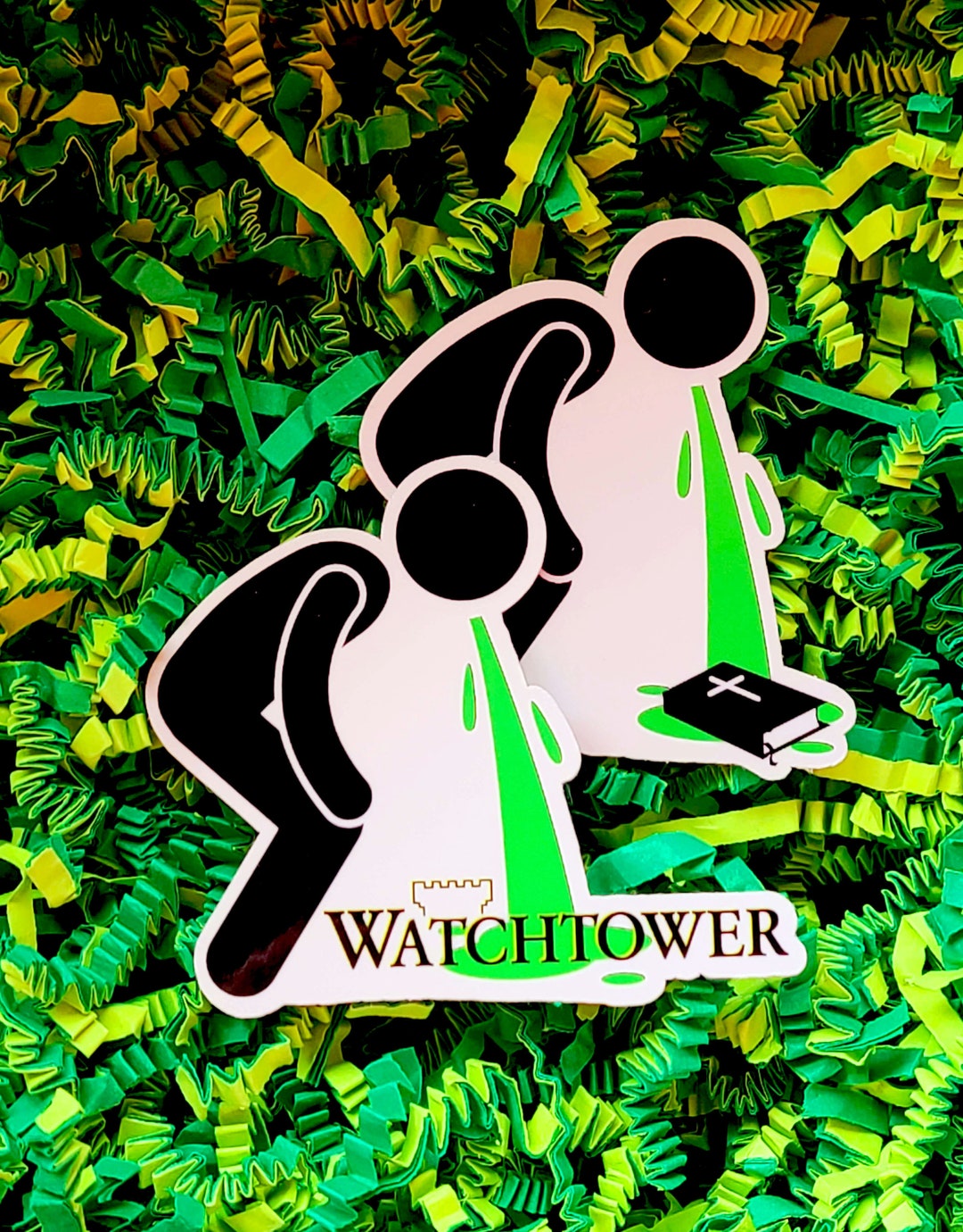 Watchtower Bible Barfing Stick Figure No Soliciting Religious Protest ...