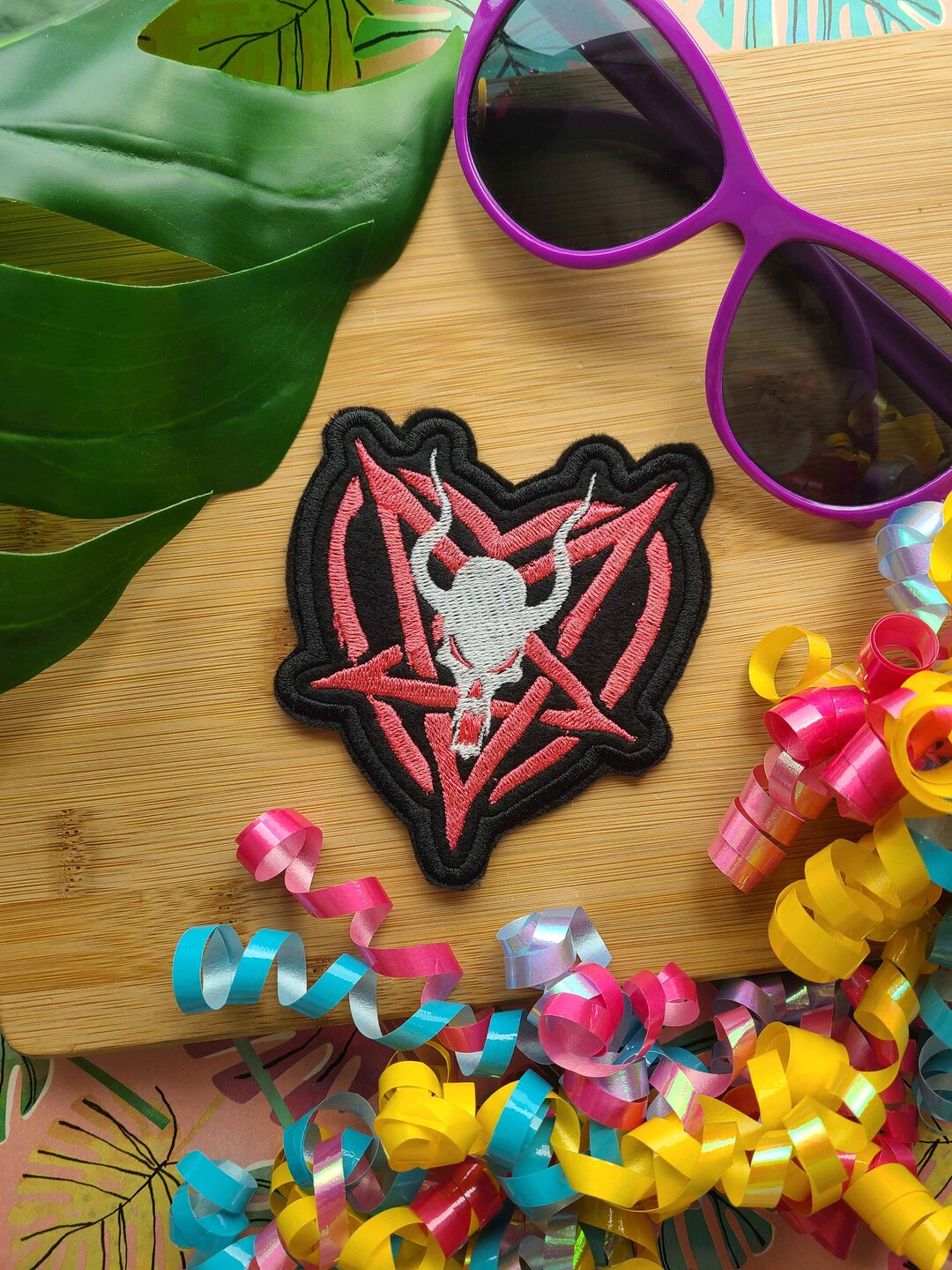 Pink Demon Pentagram | 4 Inch Satanic Embroidered Patch - Etsy