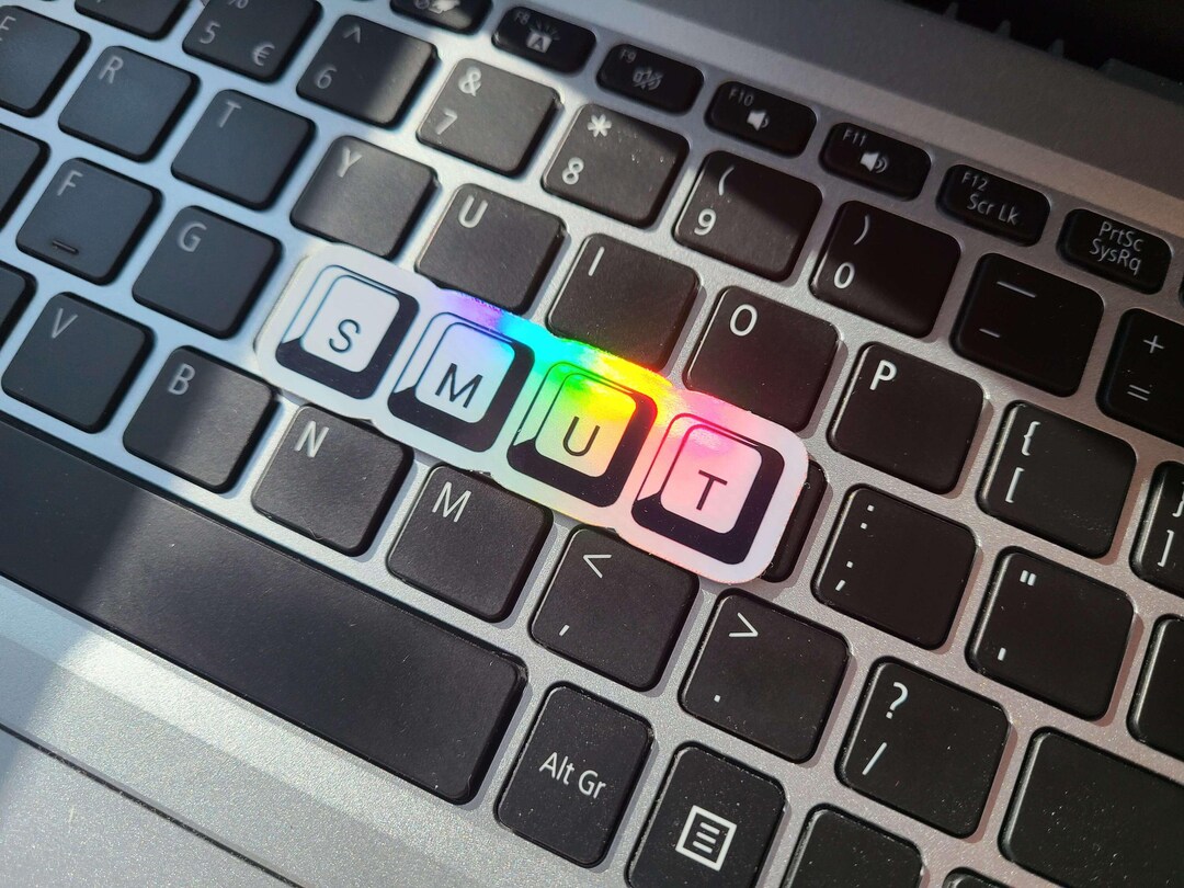 Funny Smut Keyboard Holographic Sticker | Book Lover Gifts - Etsy
