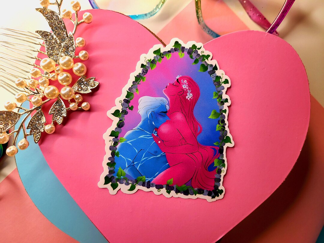 Persephone and Hades Romantic Oval Frame Sticker Greek Mythology - Etsy