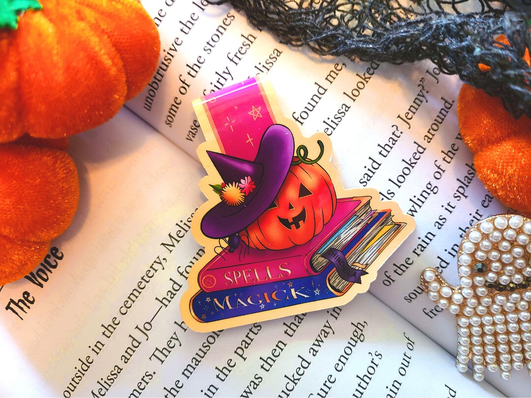Jack-o-stack - Magick - Magnetic Folding Bookmark - Spooky Cute ...