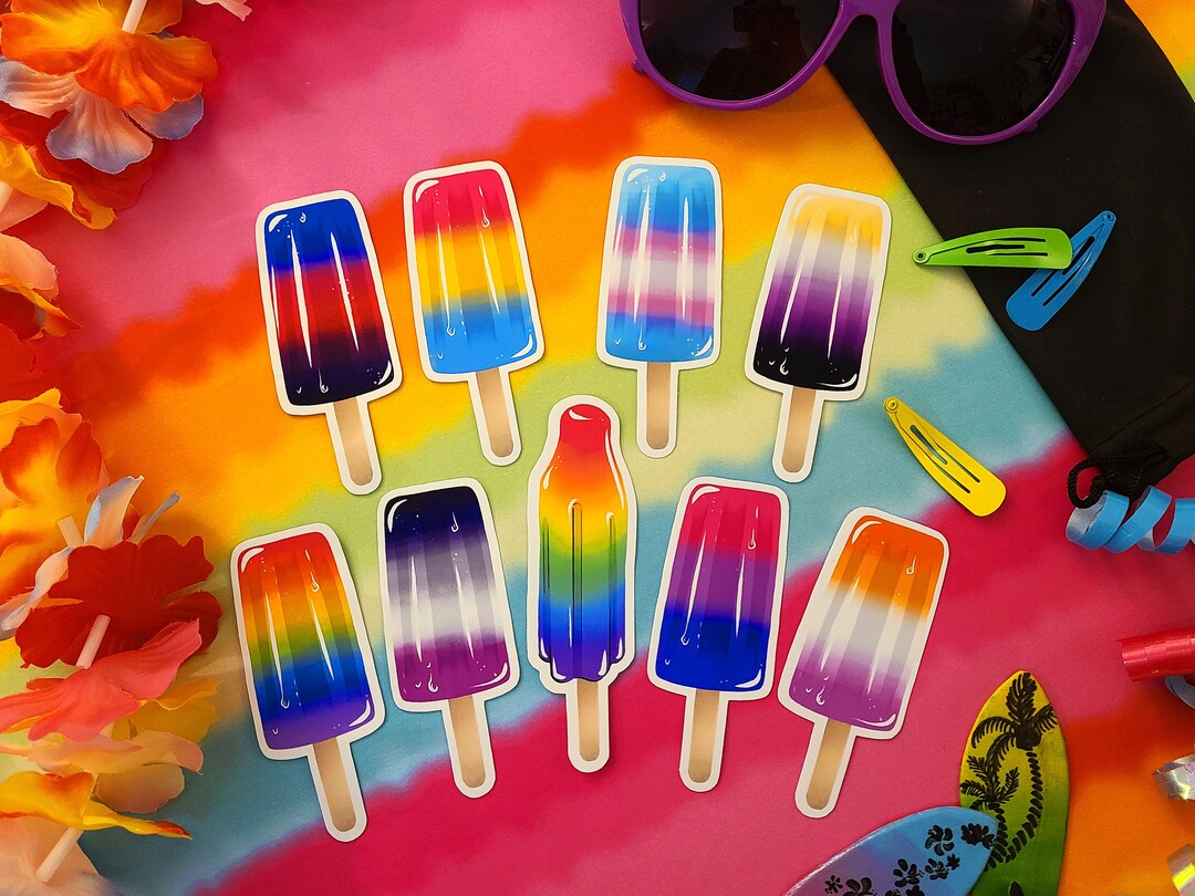 LGBTQIA Pride Pop Sicles | 2.5" Vinyl Stickers - Etsy