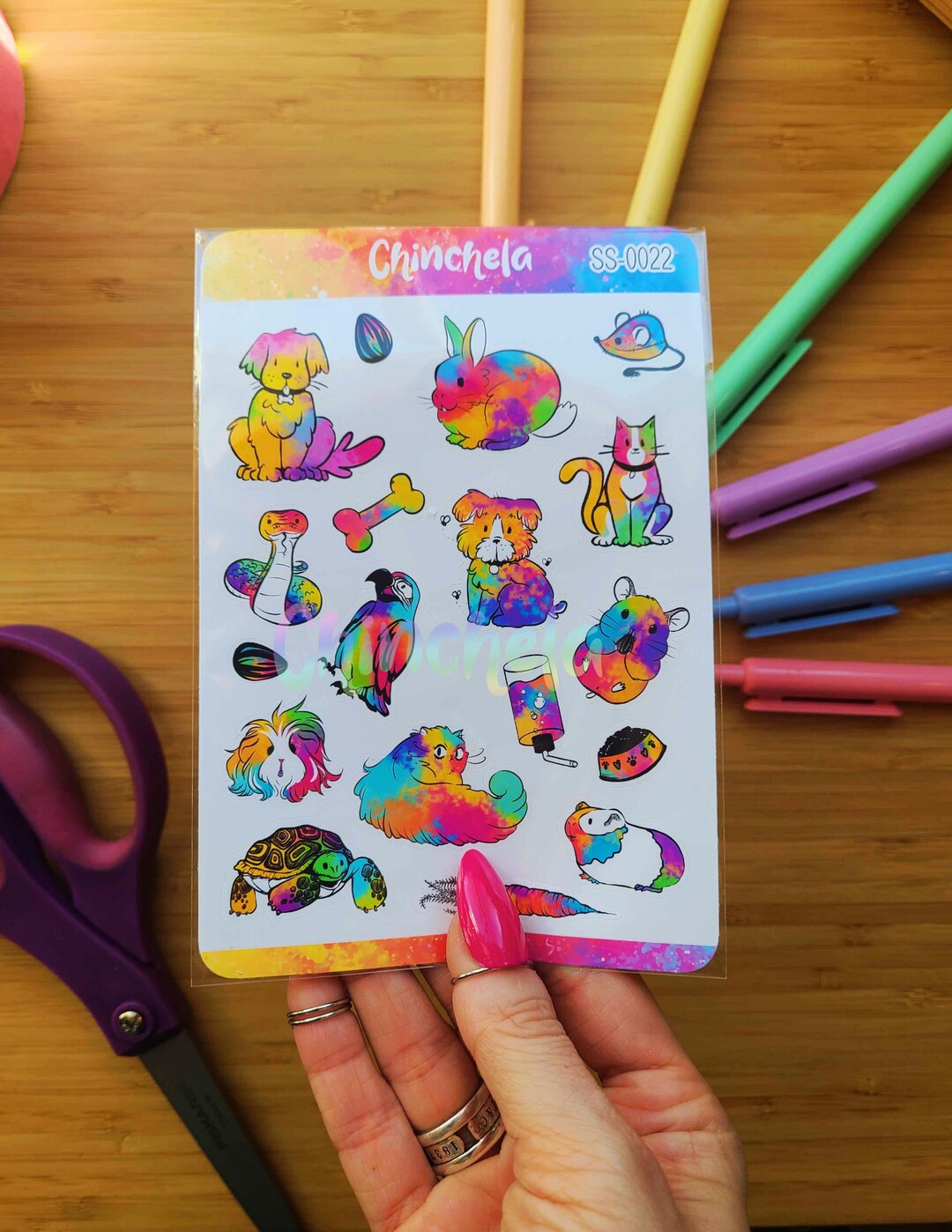 Rainbow Pets Cute Animals Planner Calendar Stickers 4x6 Matte Sticker ...