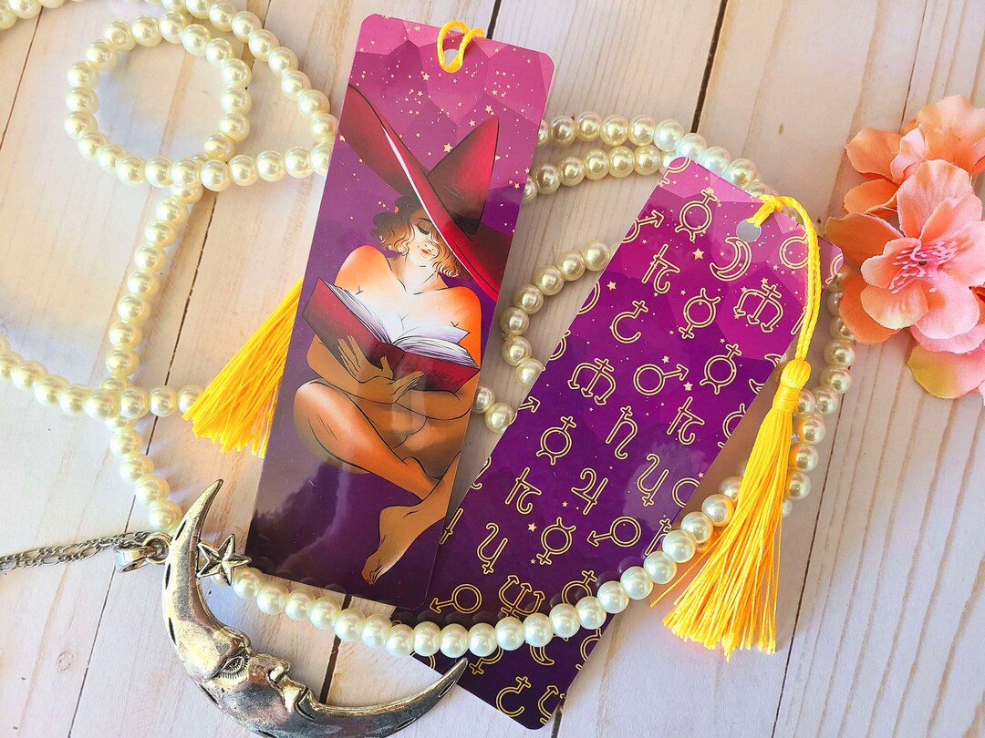 Zodiac Spell Book of Shadows | Laminated Double Sided Bookmark - Etsy