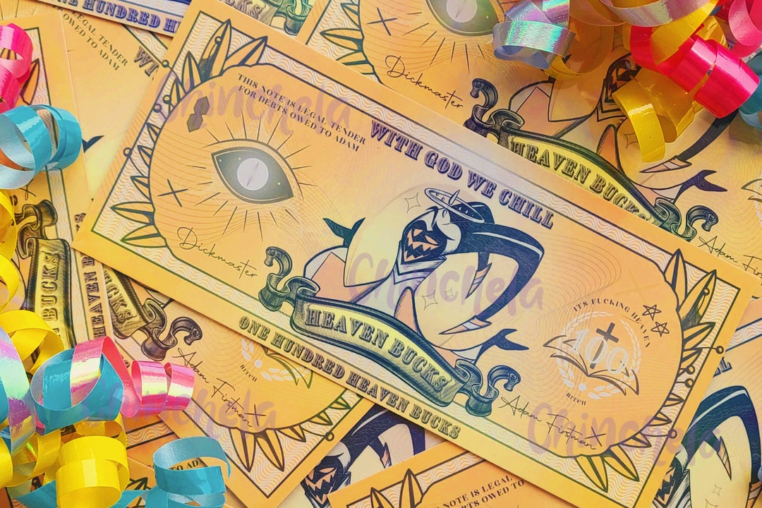 A Hundred Heaven Bucks | Adam Demon Hotel Dollar Sticker - Etsy
