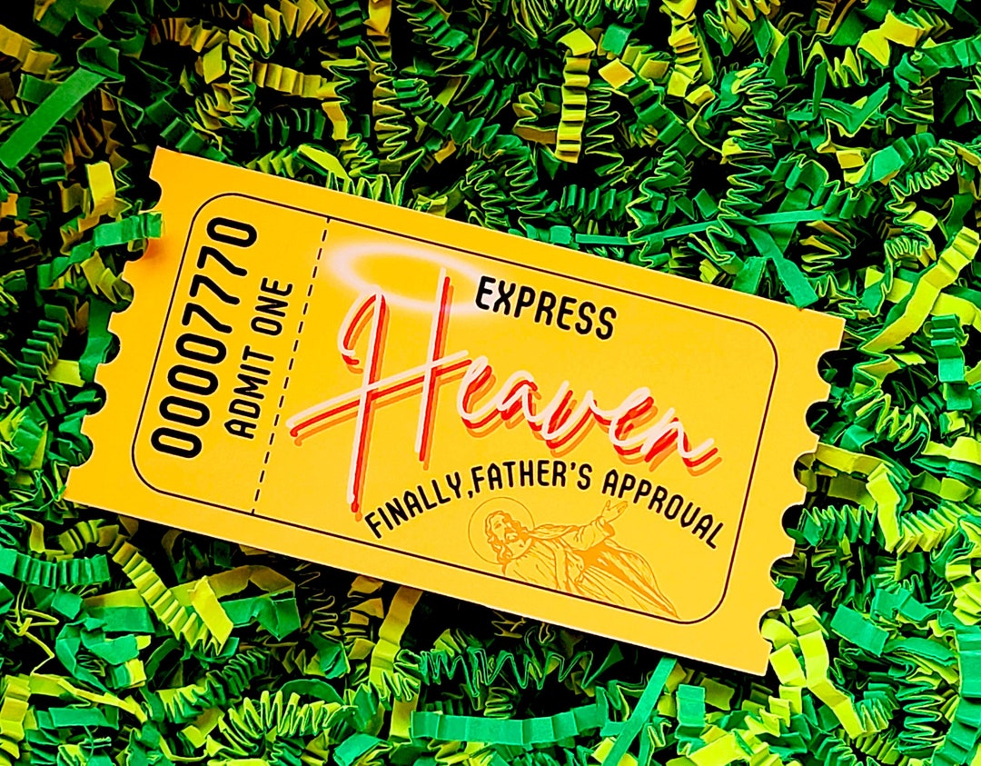 Express Ticket to Heaven | 3" Vinyl Sticker - Etsy