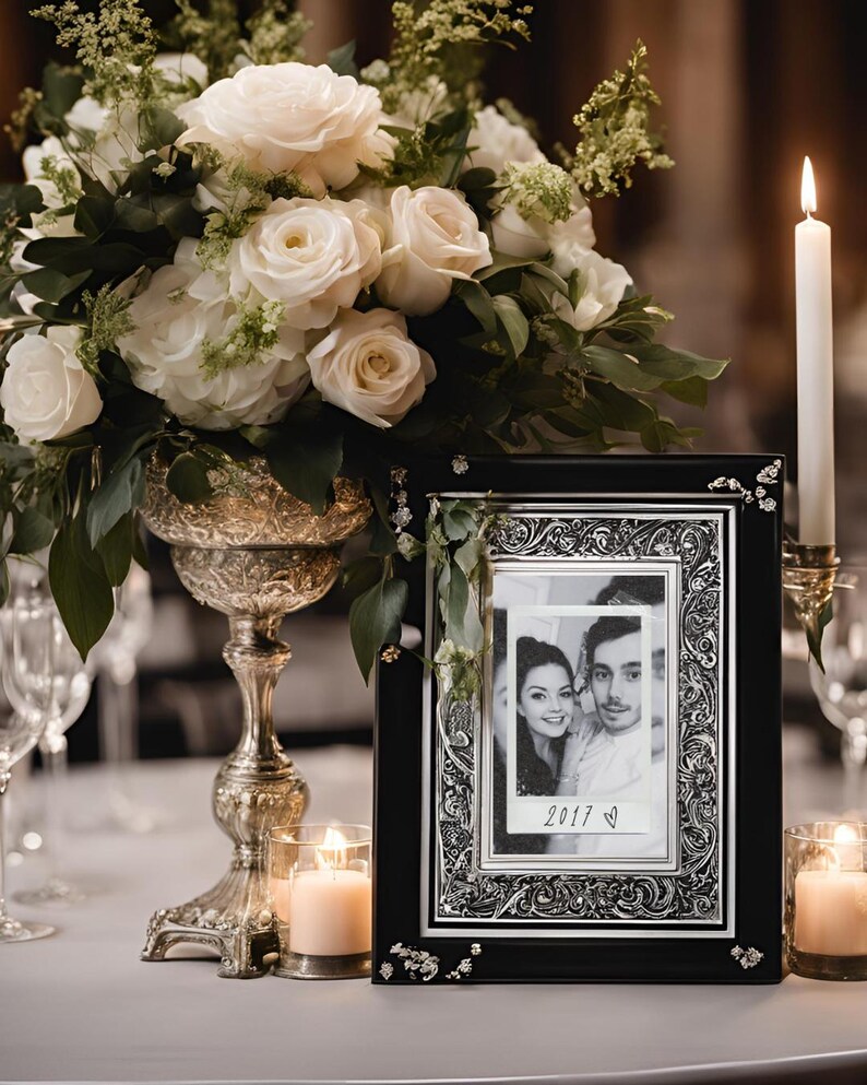 Canva Template Table Numbers, Polaroid Style With Dates - Etsy