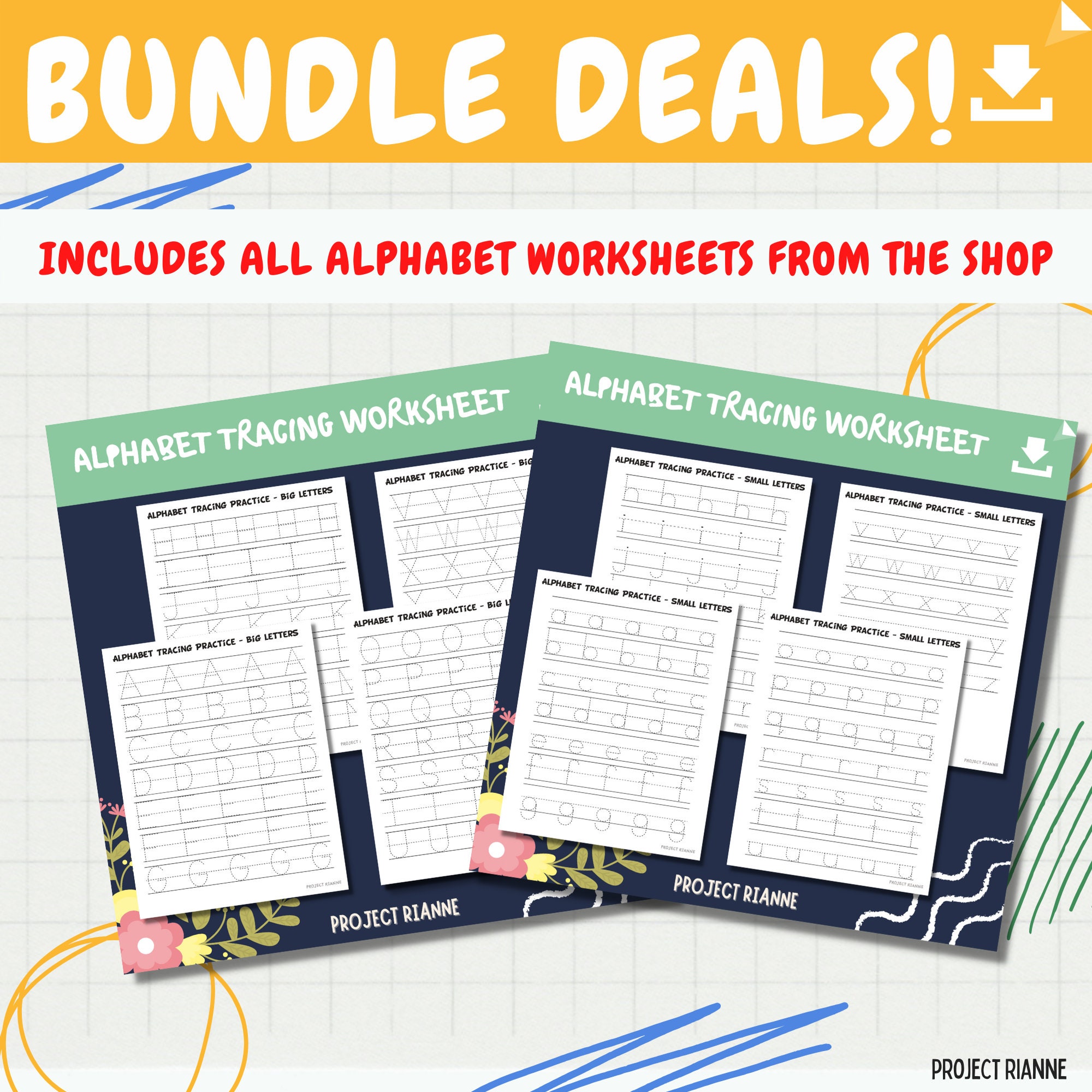 Alphabet Worksheet BUNDLE! | Get ALL Alphabet Worksheet From the Shop ...