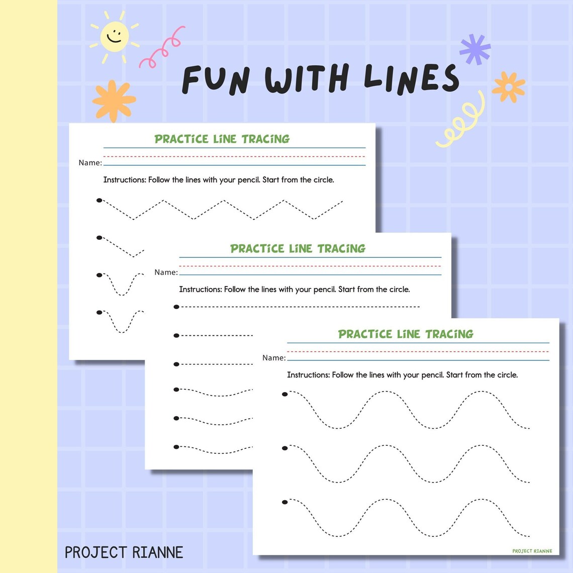 Line Drawing Practice Worksheet Line Drawing Practice Drawing Lines ...