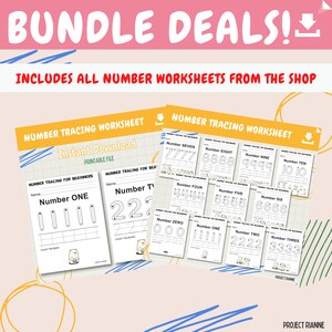 Number Worksheets BUNDLE! | Get ALL Number Worksheets From the Shop! - Etsy