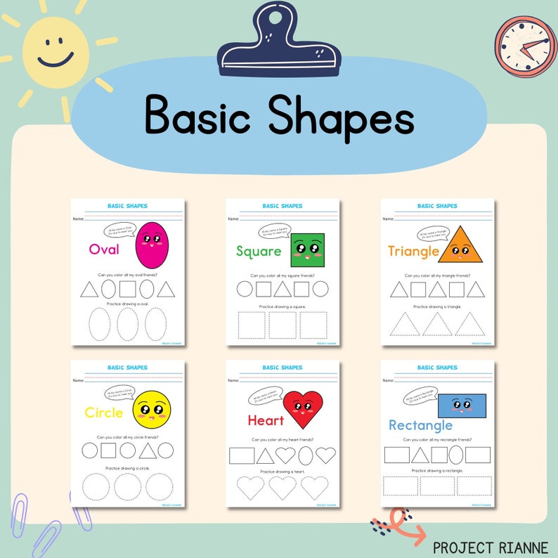 Basic Shapes Worksheet Shapes Worksheet Basic Shapes Shapes Printable ...