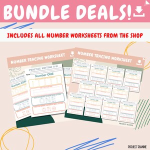 Number Worksheets BUNDLE! | Get ALL Number Worksheets From the Shop! - Etsy