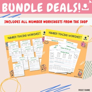 Number Worksheets BUNDLE! | Get ALL Number Worksheets From the Shop! - Etsy