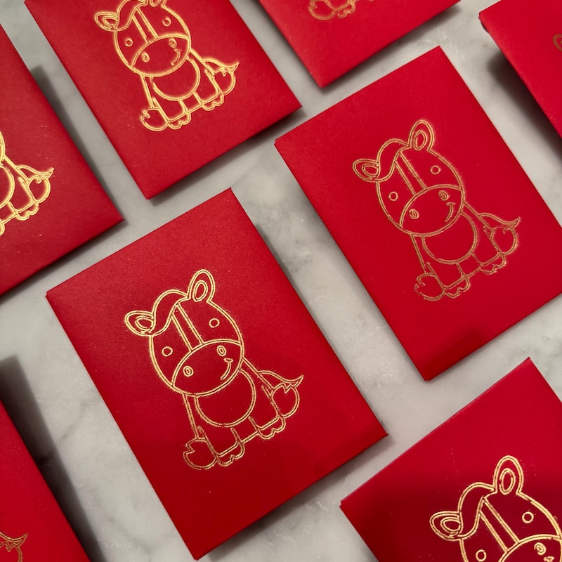 Red Envelope Horse Gold - Etsy