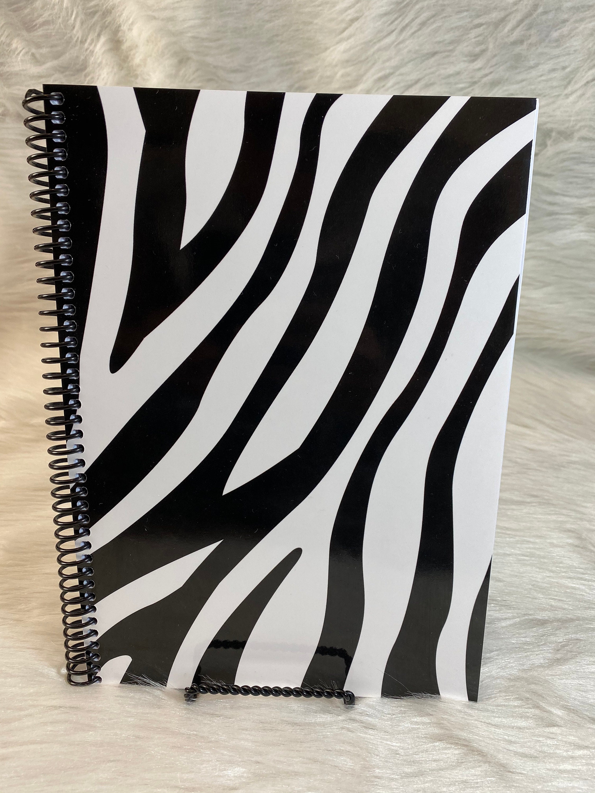 Zebra Spiral Notebook Zebra Print Notebook Blank Notebook - Etsy UK