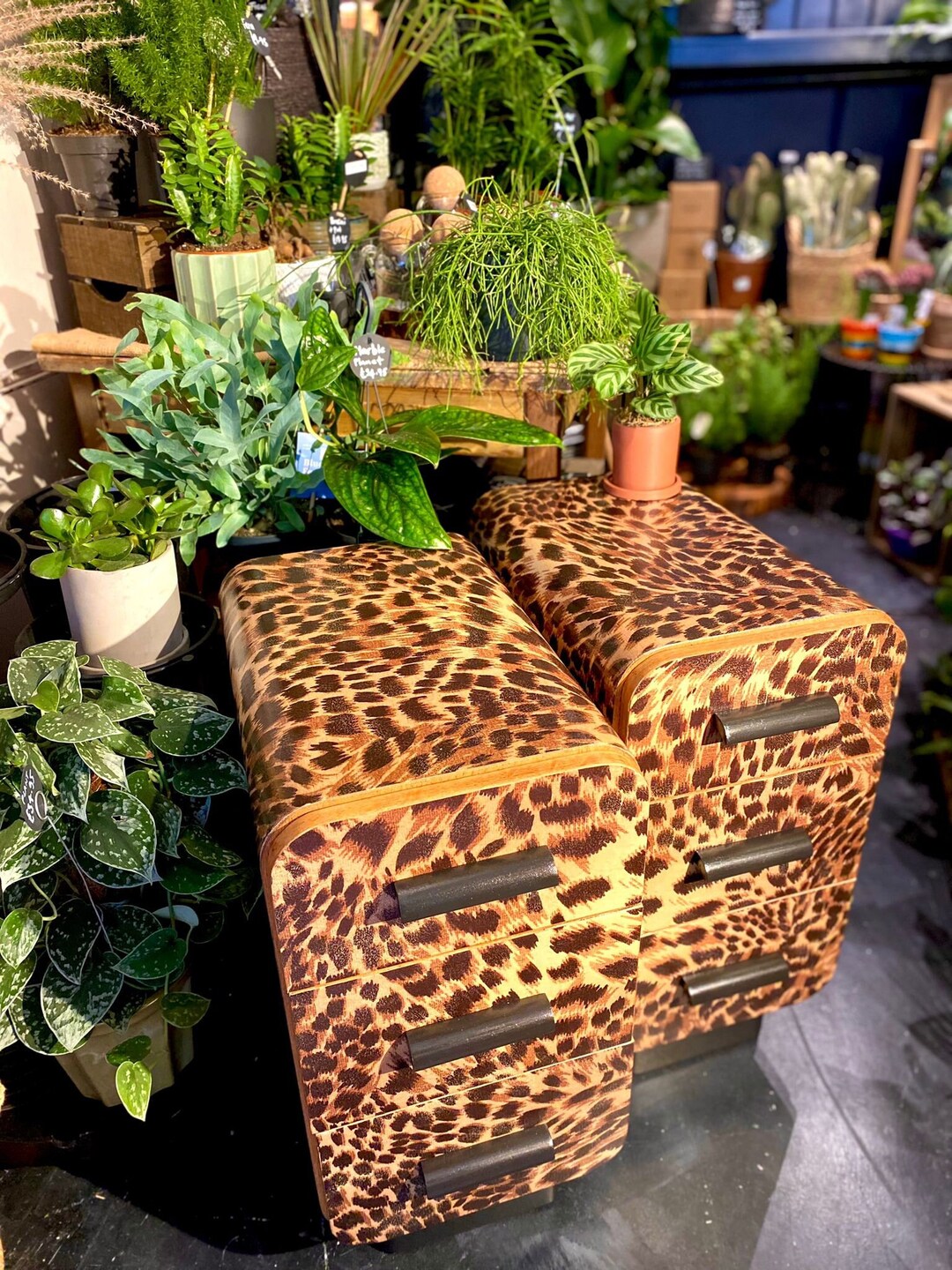 SOLD SOLD Rare Pair of 1940s Cabinets Luxecycled in Leopard delivery ...