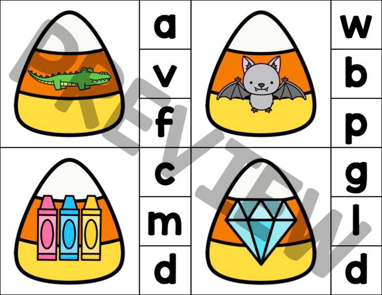 Beginning Sound Matching Literacy Center | Halloween Themed Activity - Etsy