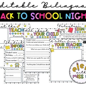 Back to School Night Editable Template - Etsy