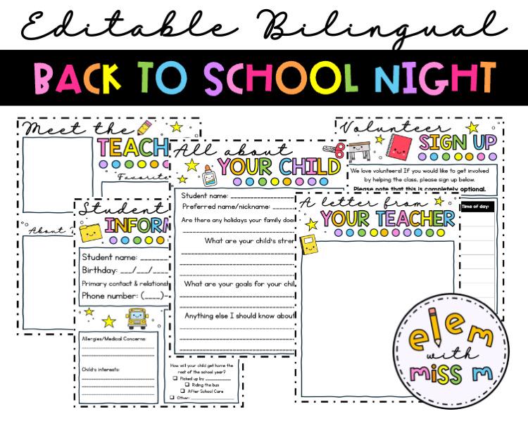 Back to School Night Editable Template - Etsy