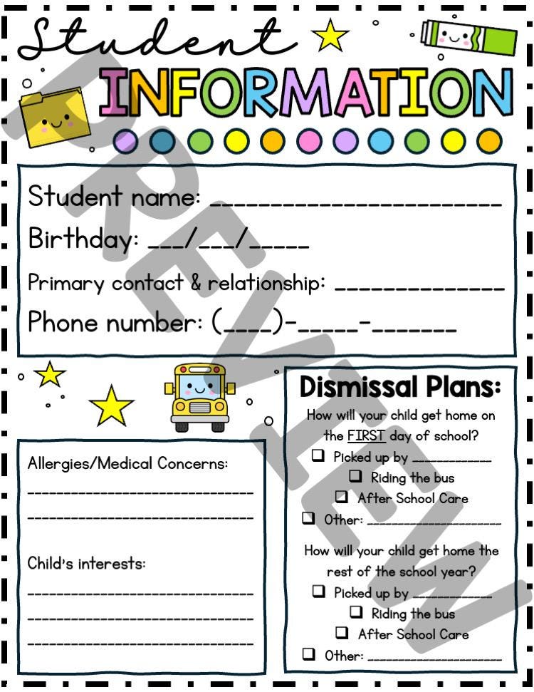 Back to School Night Editable Template - Etsy
