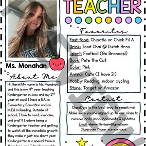 Back to School Night Editable Template - Etsy