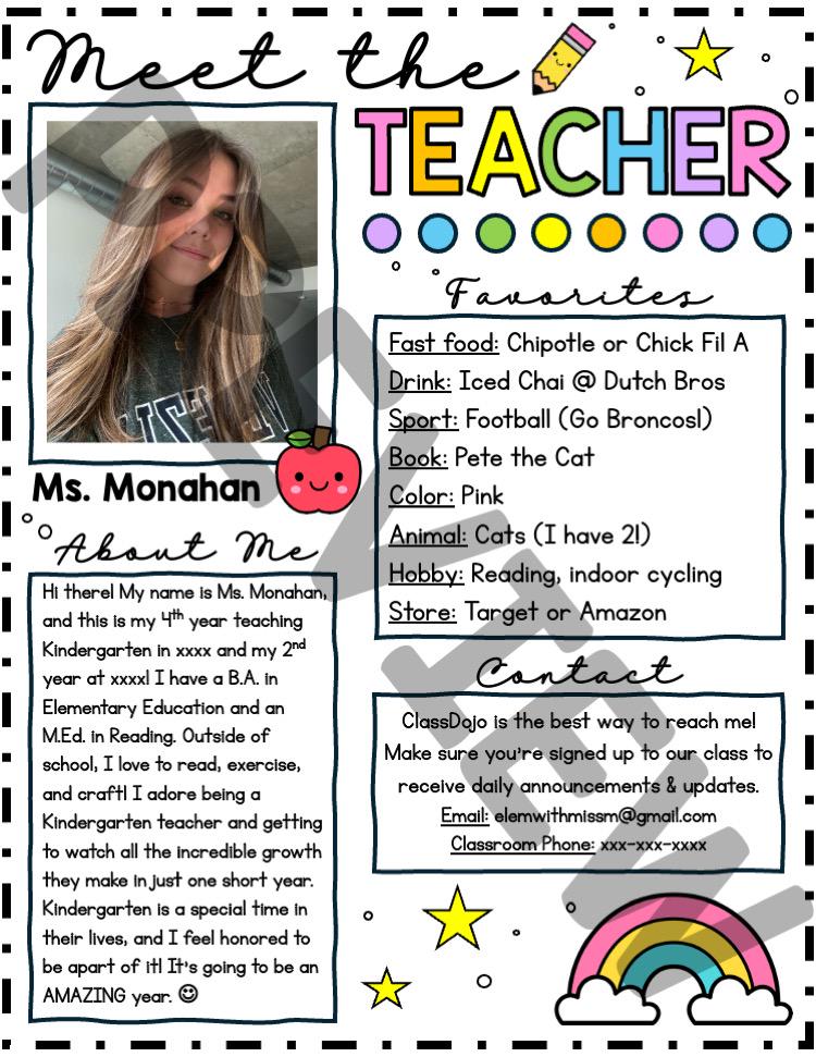 Back to School Night Editable Template - Etsy