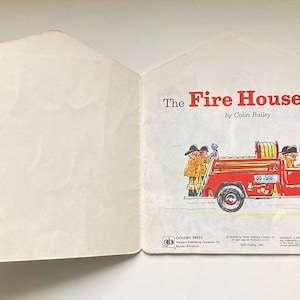 1981 Vintage A Golden Shape Book "the Firehouse Book" by Colin Bailey ...