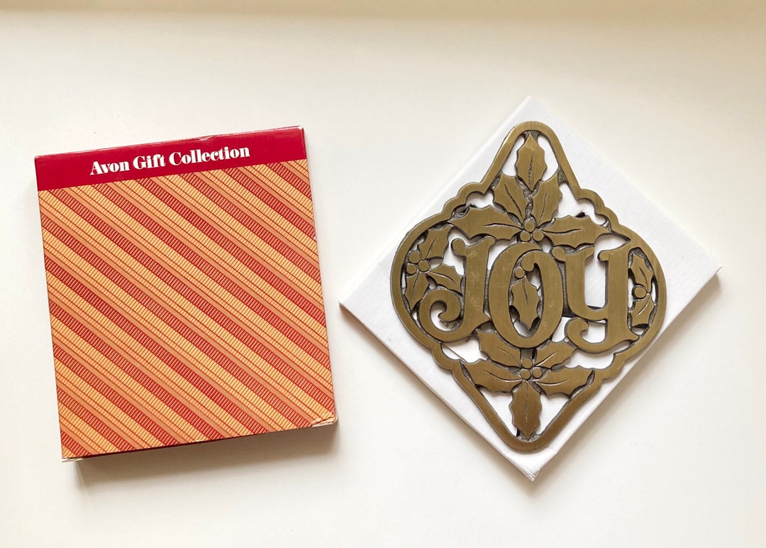 Avon Gift Collection Holly & Joy Cast Iron Trivet W/original Box ...