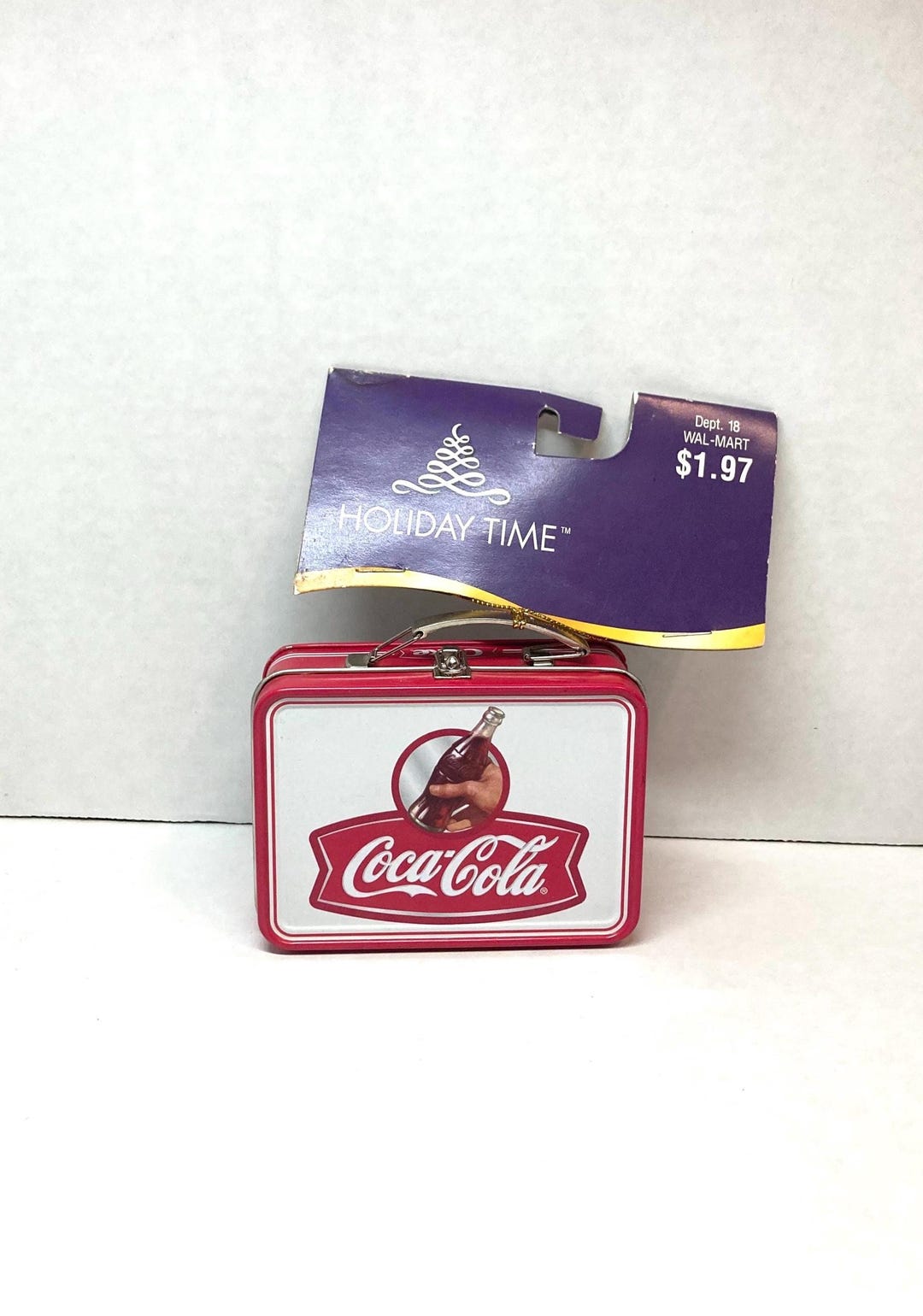 Vintage Coca Cola Mini Tin Lunch Box Christmas Ornament ~ Collectible ...