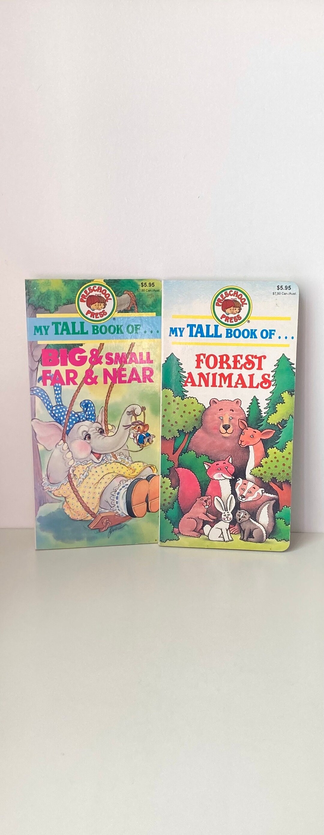 1989 My Tall Book of Big and Small Far & Near/ Forest Animals ~ Set of ...