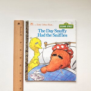 1991 Vintage Sesame Street "the Day Snuffy Had the Sniffles" A Little ...