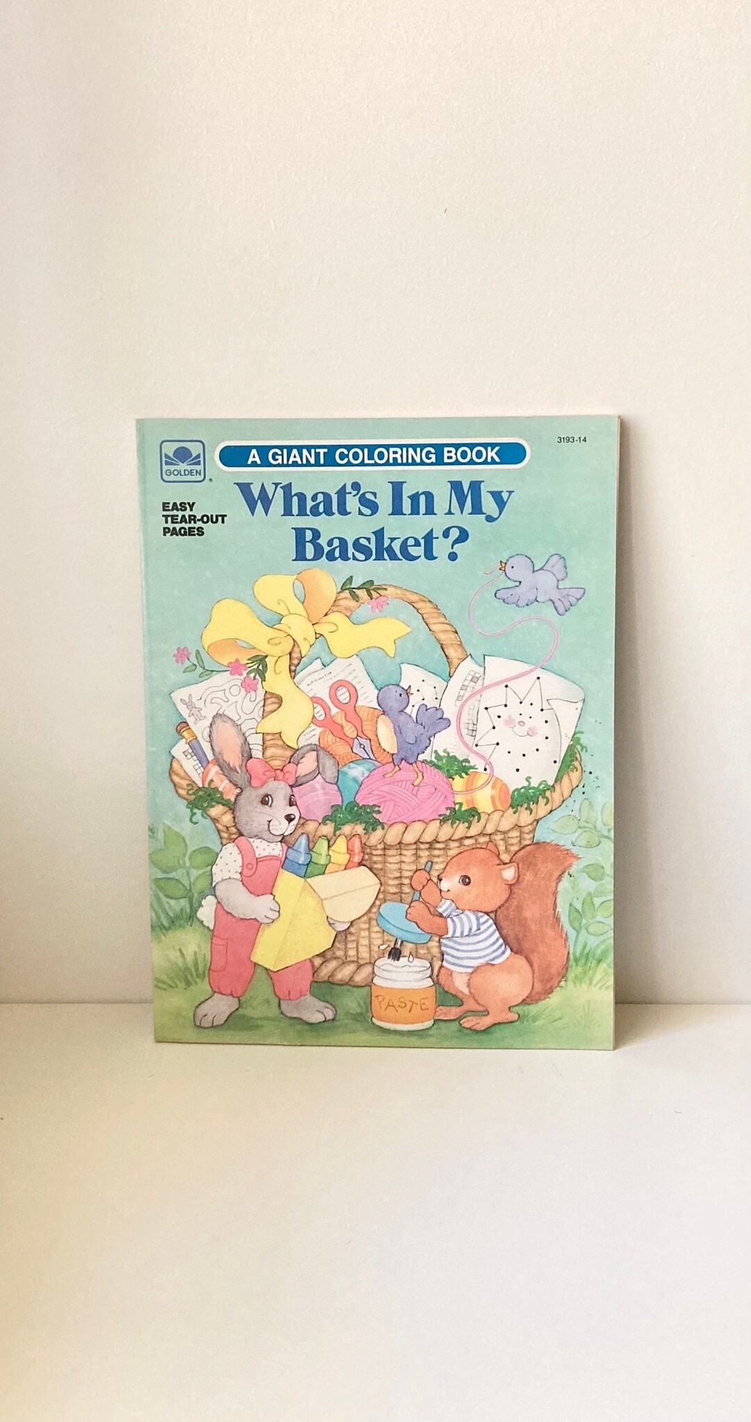 1990 Vintage A Golden Book what's in My Basket Giant Coloring Book ...