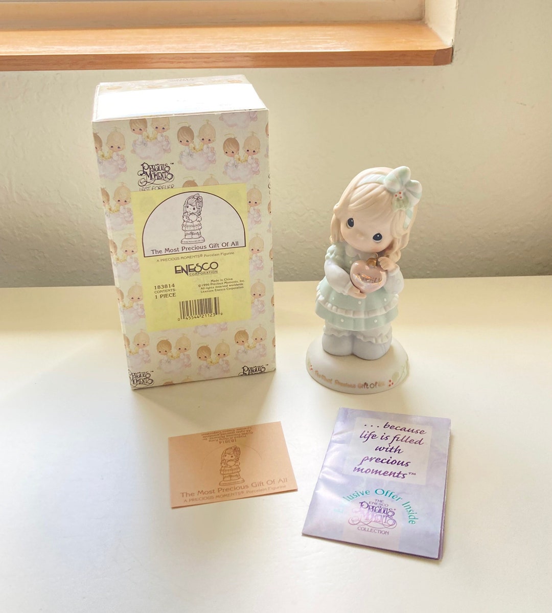 Signed by Sam Butcher ~ 1996 Vintage Precious Moments "the Most ...