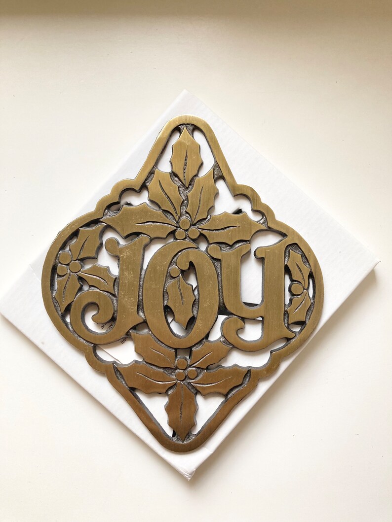 Avon Gift Collection Holly & Joy Cast Iron Trivet W/original - Etsy