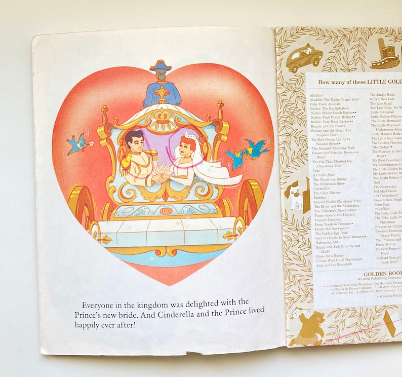 1995 Walt Disney's "cinderella" A Little Golden Vintage Hardcover Book ...