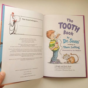Dr. Seuss "the Tooth Book" / Random House Children's Book ~ Collectible ...