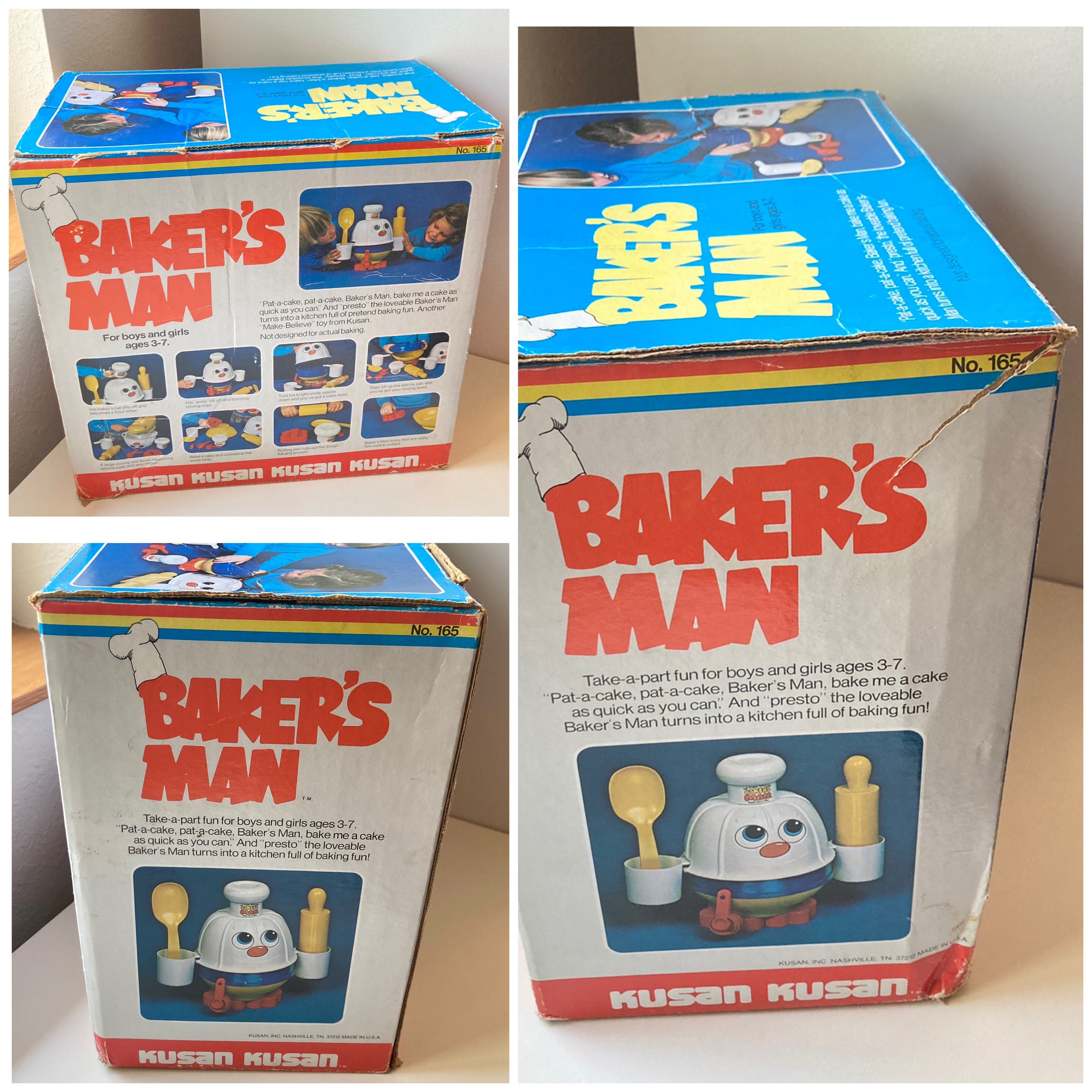 Vintage Bakers Man Cooking Toy by Kusan 165 Play Pretend | Etsy