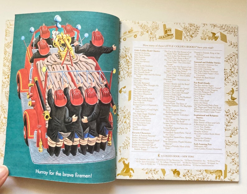 Vintage "the Fire Engine Book" A Little Golden Book ~ Collectible - Etsy