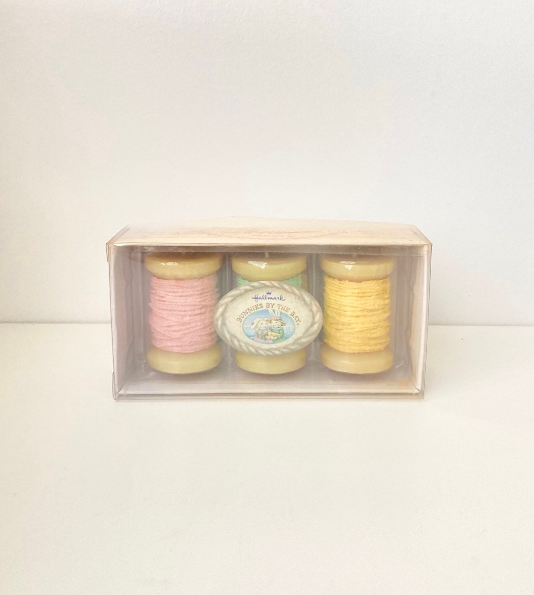 Hallmark "bunnies by the Bay" Sewing Spool Candles ~ Set of 3 ...