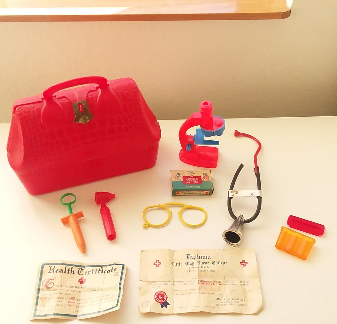 Vintage "little Play Nurse" Bag Set by Transogram Company ~ Pretend ...
