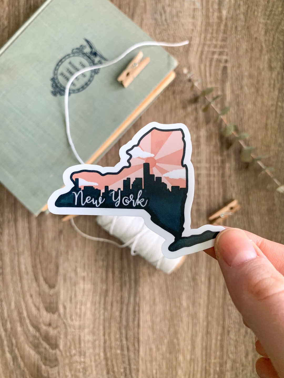 New York State Sticker the Empire State Sticker Cute Die Cut Sticker ...