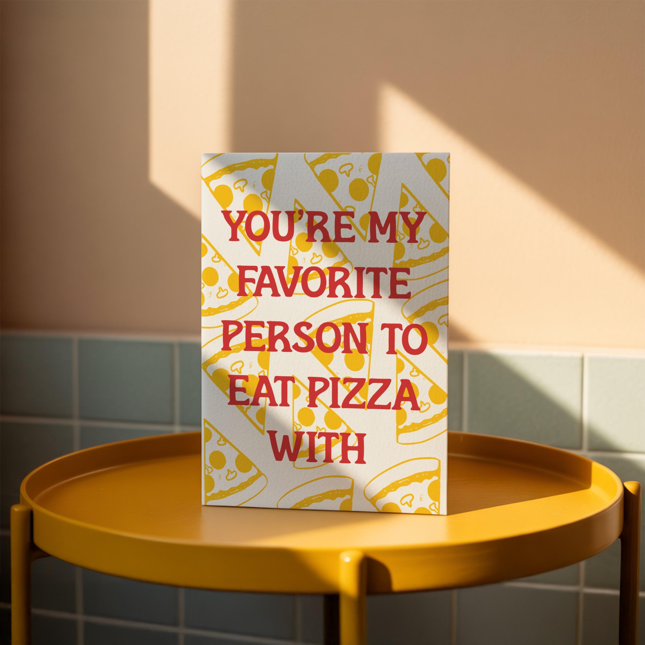 Funny Pizza Greeting Card for Boyfriend or Best Friend You're My ...