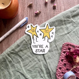 You're A Star Sticker Bestie Gift Stickerdie Cut Sticker Cat Owner ...