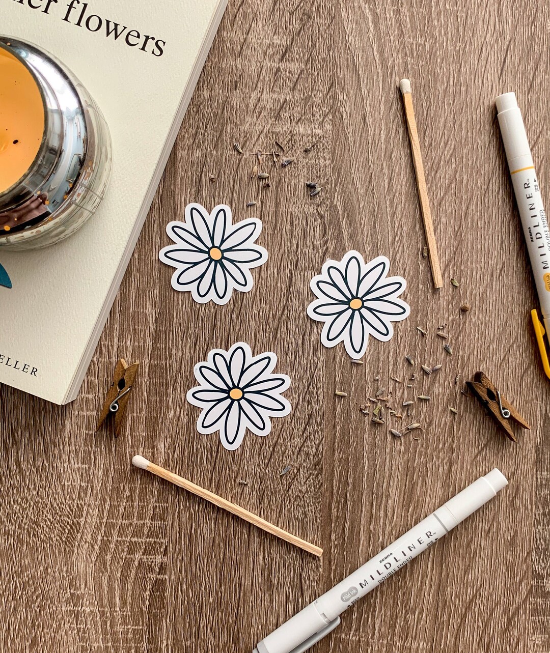 Mini Daisies Sticker Pack |trendy Sticker Pack | Water Bottle, Laptop ...