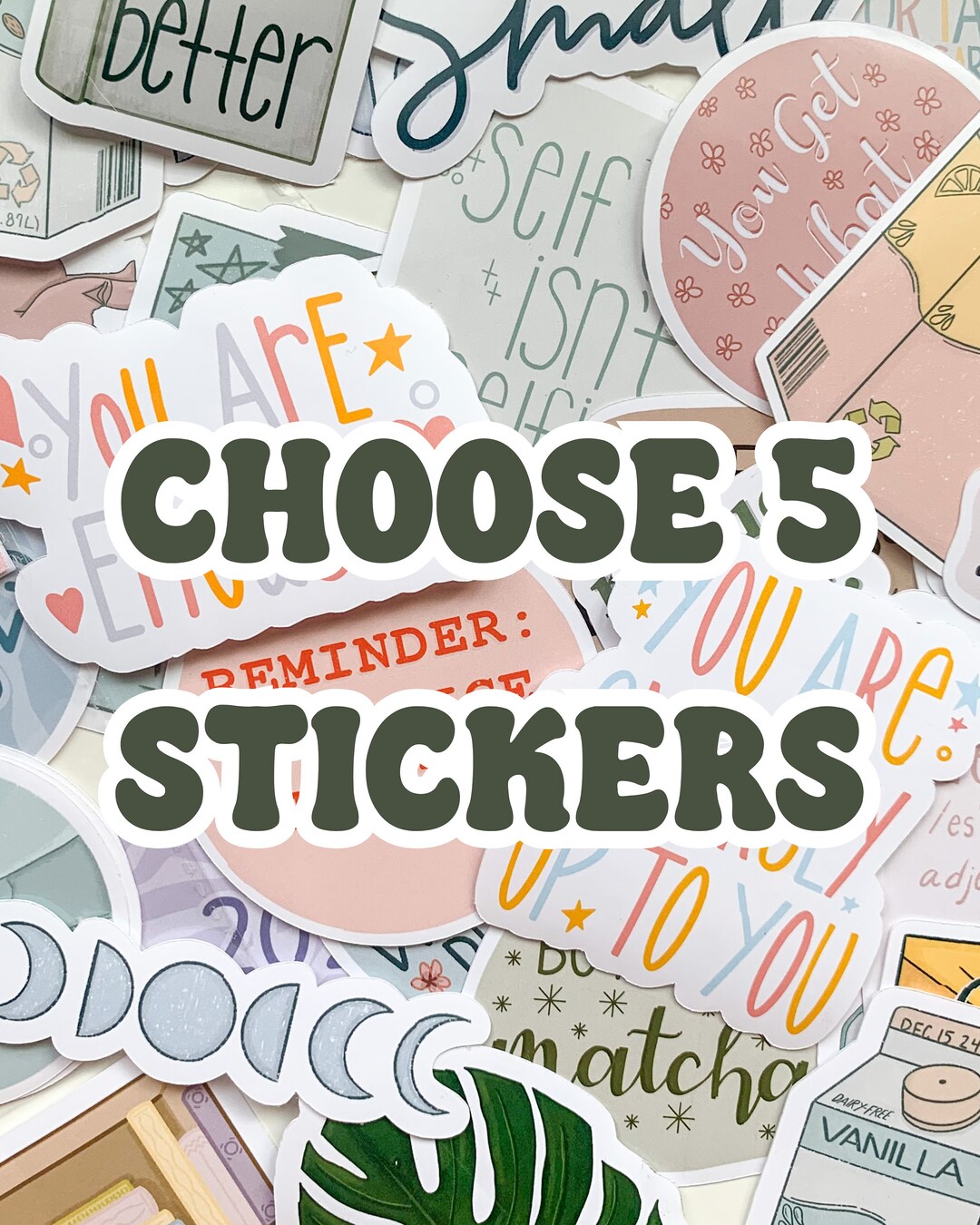 Choose 5 Stickers Pack | Laptop Sticker Pack | Teen Gift Ideas | Laptop ...
