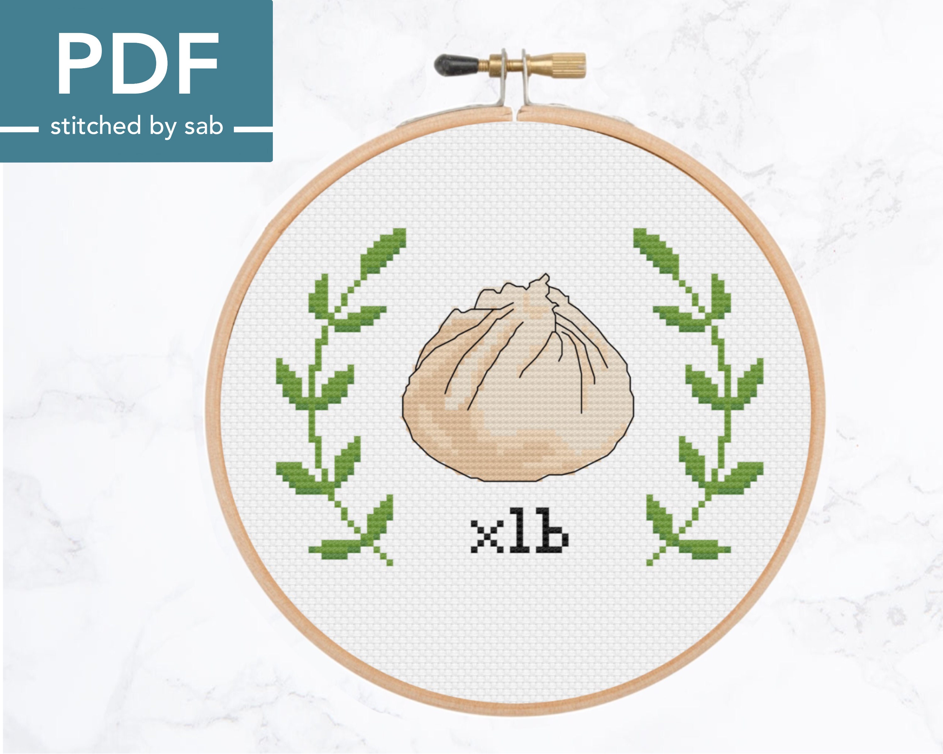 Xiao Long Bao Cross Stitch Pattern - Soup Dumpling Cross Stitch ...