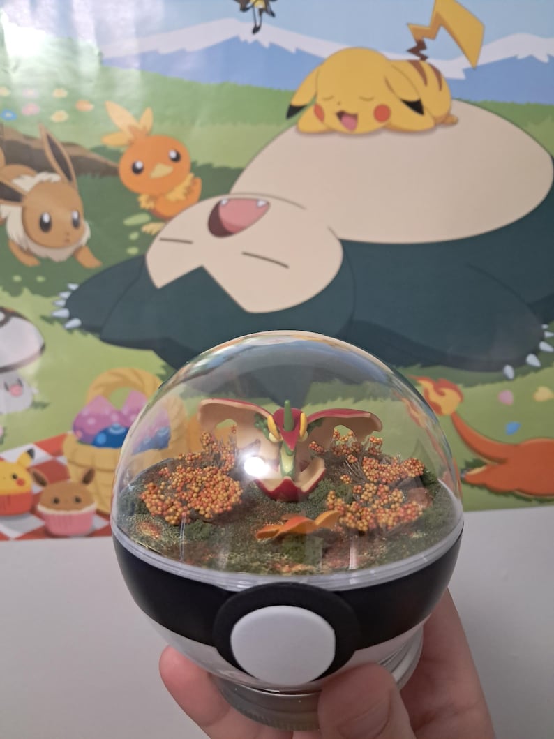 Flapple Small Pokemon Pokeball Terrarium Paradise Ball Shelf Desk ...
